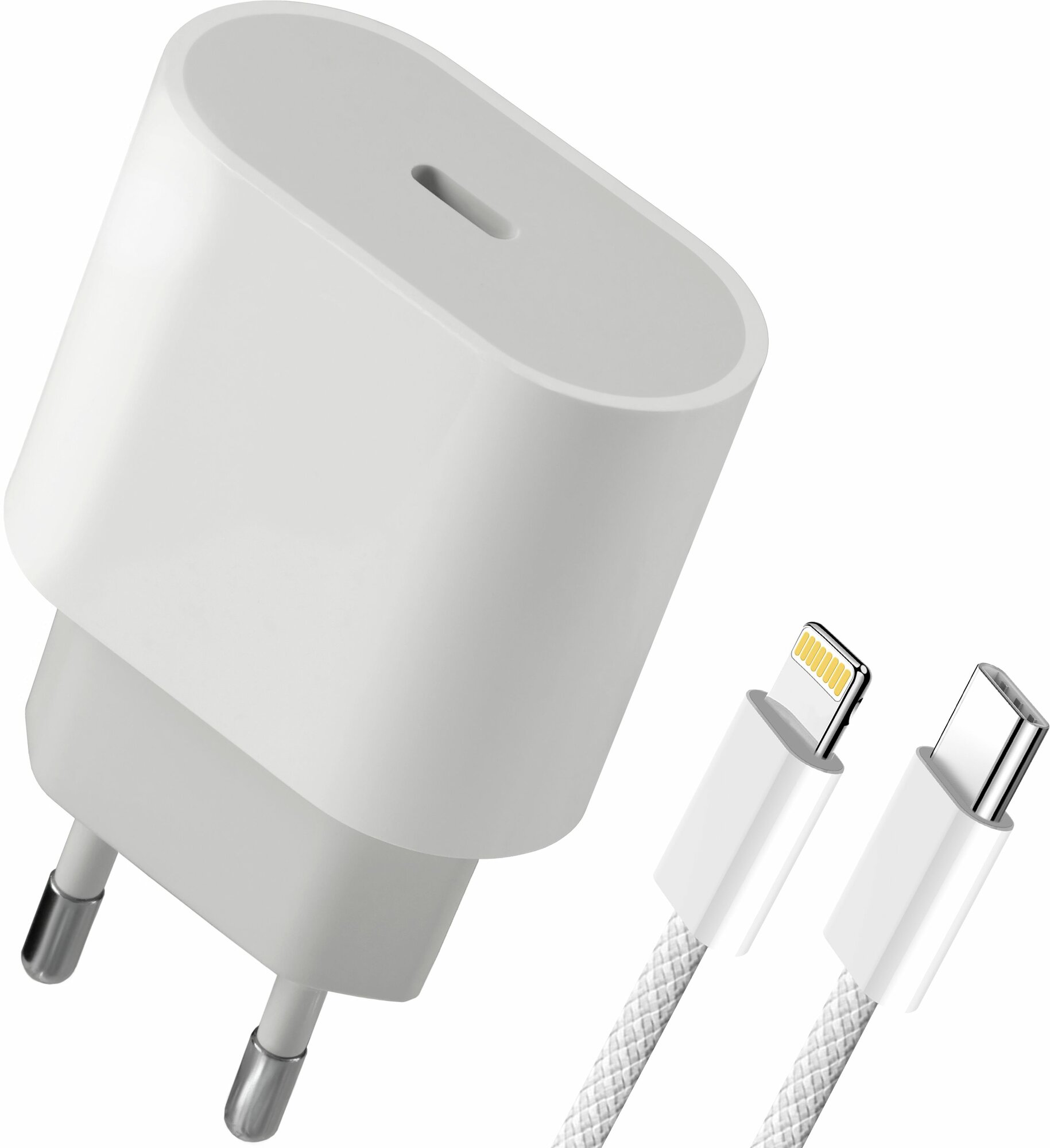 Сетевой адаптер Defender UPA-121 20W, USB C, Lightning, белый