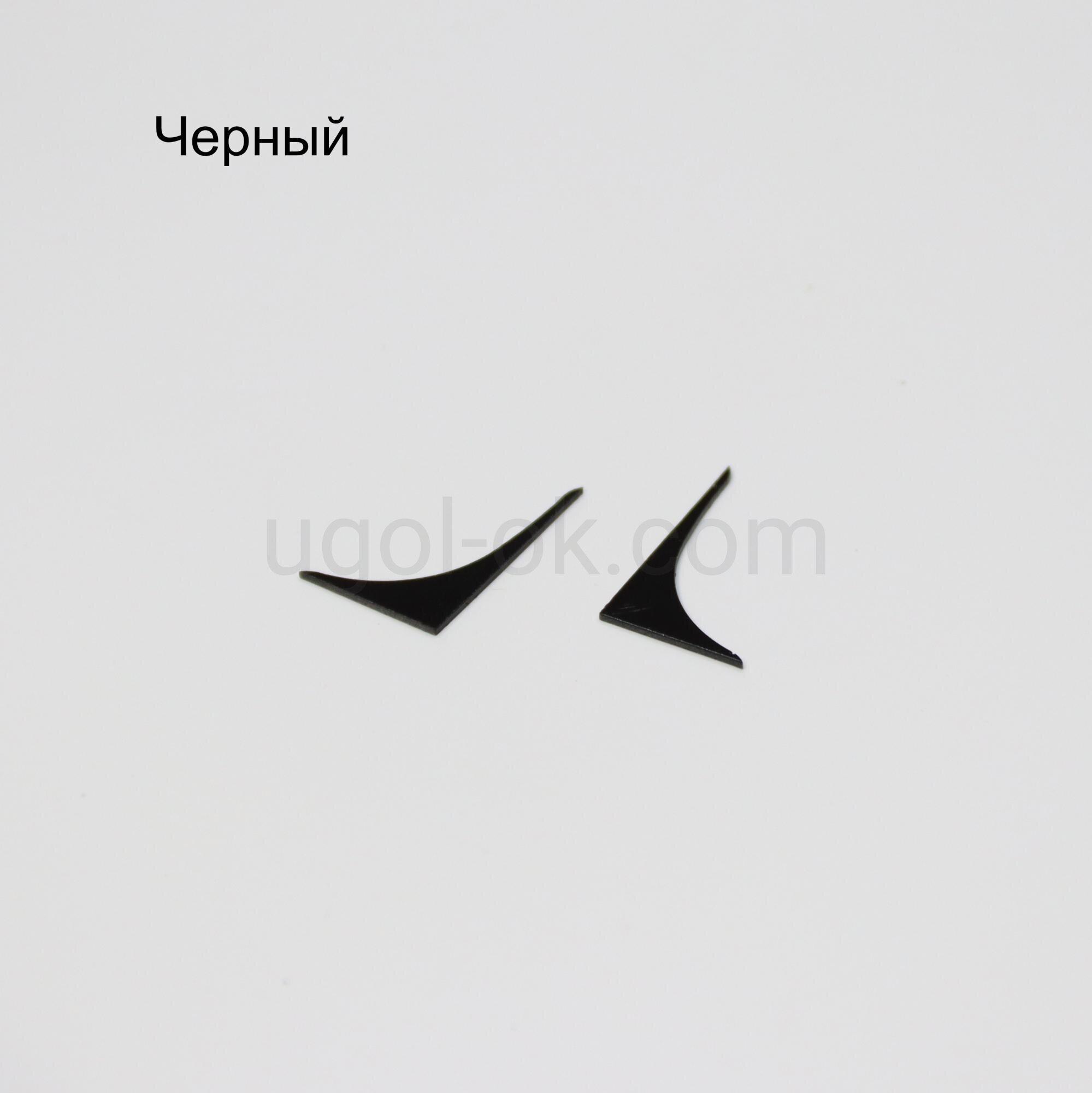 Заглушки для микроплинтуса скругленного (Апл 04) черный Апл 04.2.15 бренд Лука