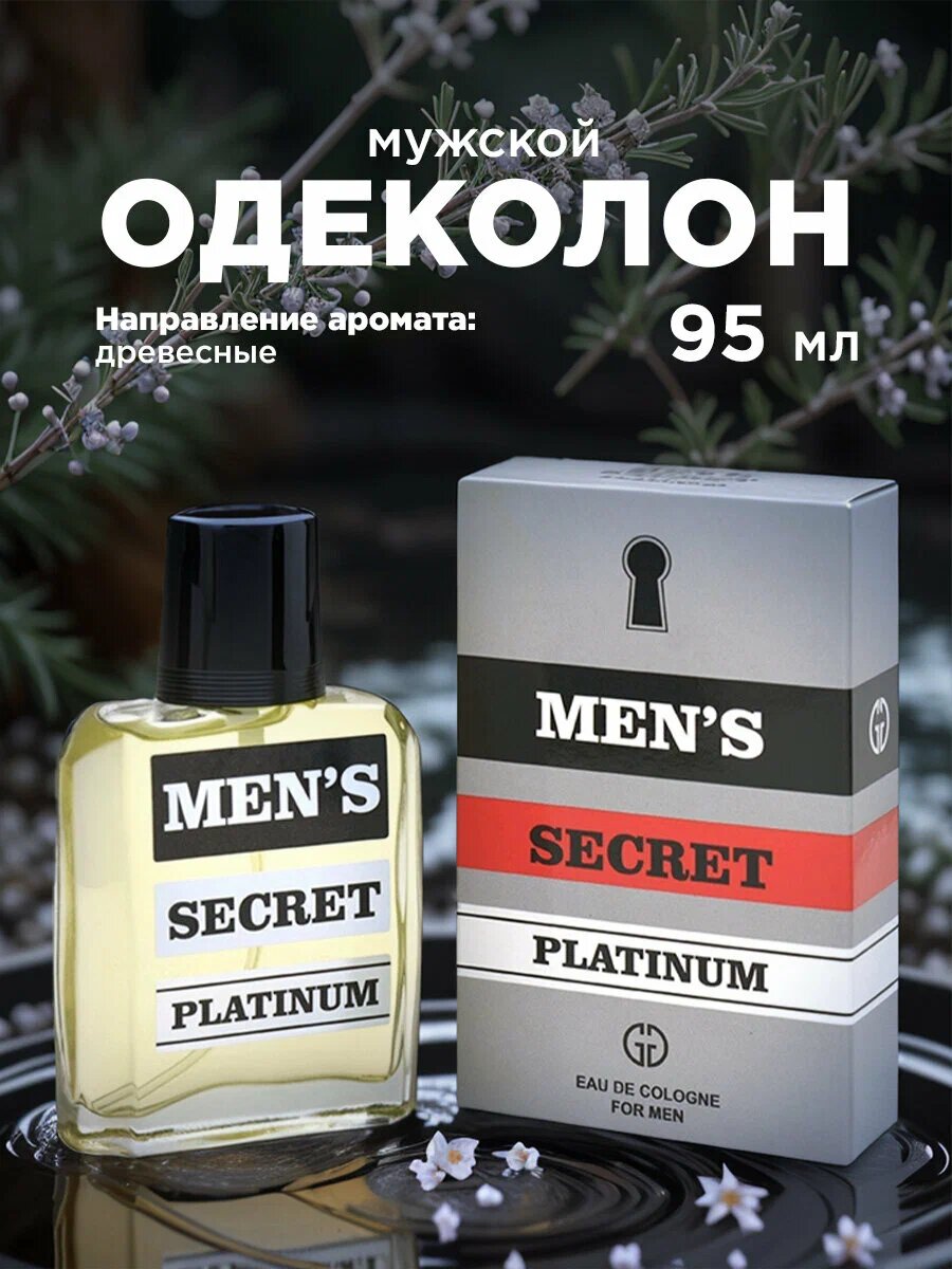 ALAIN AREGON "MEN`S SECRET PLATINUM" одеколон мужской, флакон 95мл