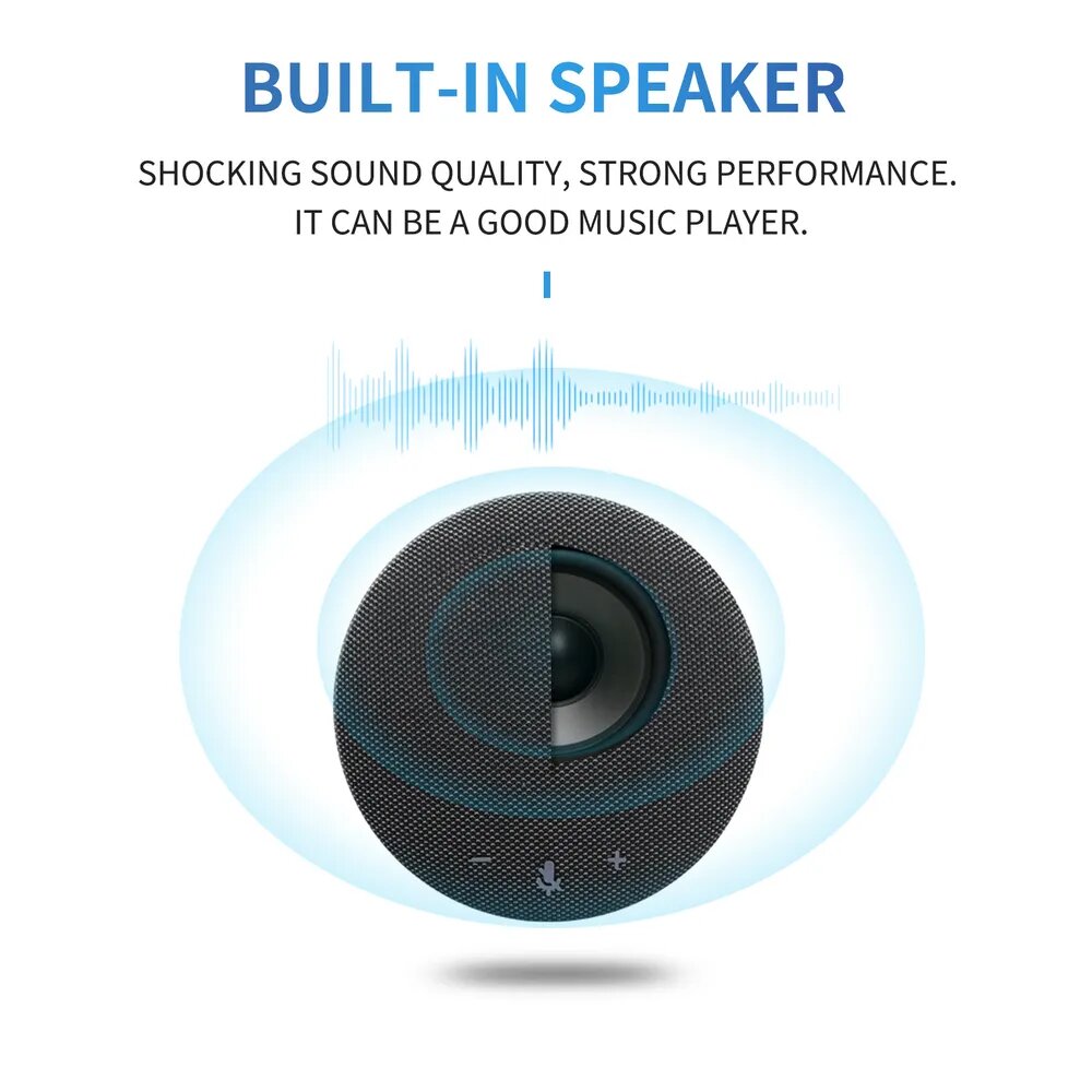 Bluetooth Speakerphone Mini Portable Wireless Microphone for Conference — фото 1