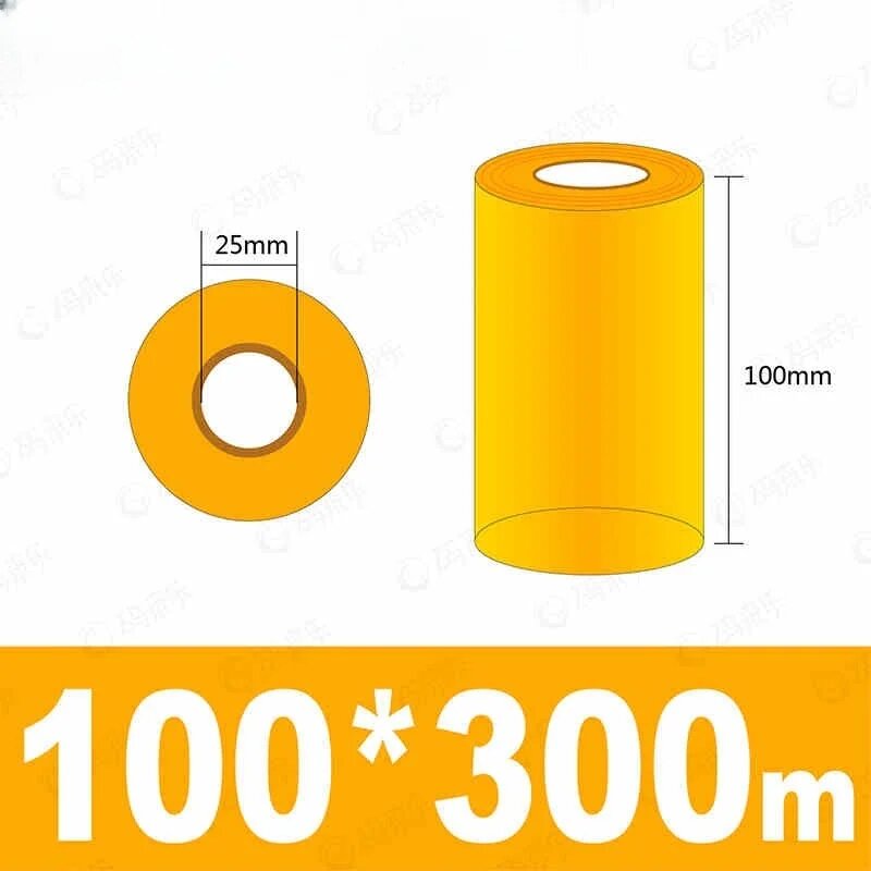 Цветная смешанная лента для принтера этикеток Ouyesyyds 70-110 мм yellow 100mmx300m