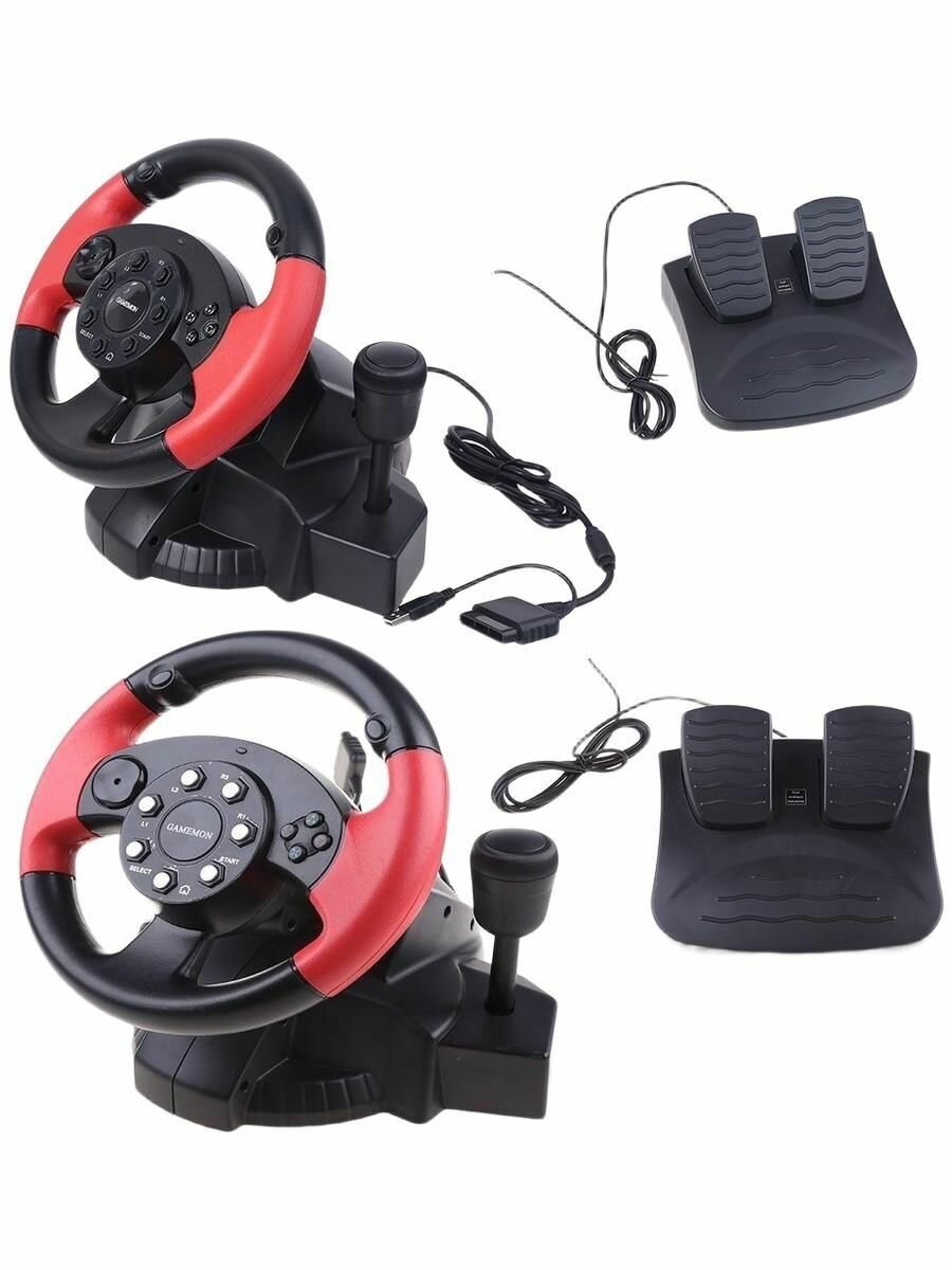 Руль для гонок F1 с педалями и коробкой передач на ПК/PS4/PS5