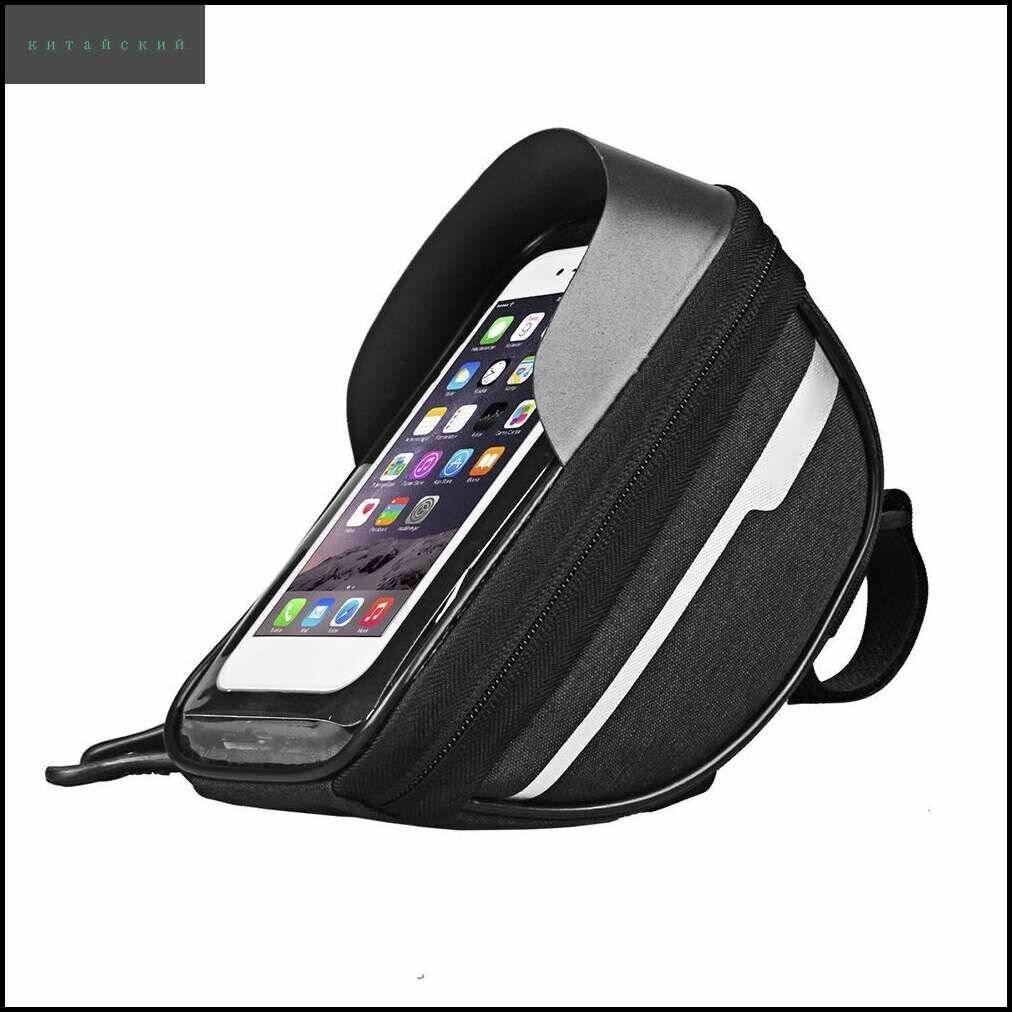 Водонепроницаемый чехол для телефона на руль велосипеда Черный Красный Серый