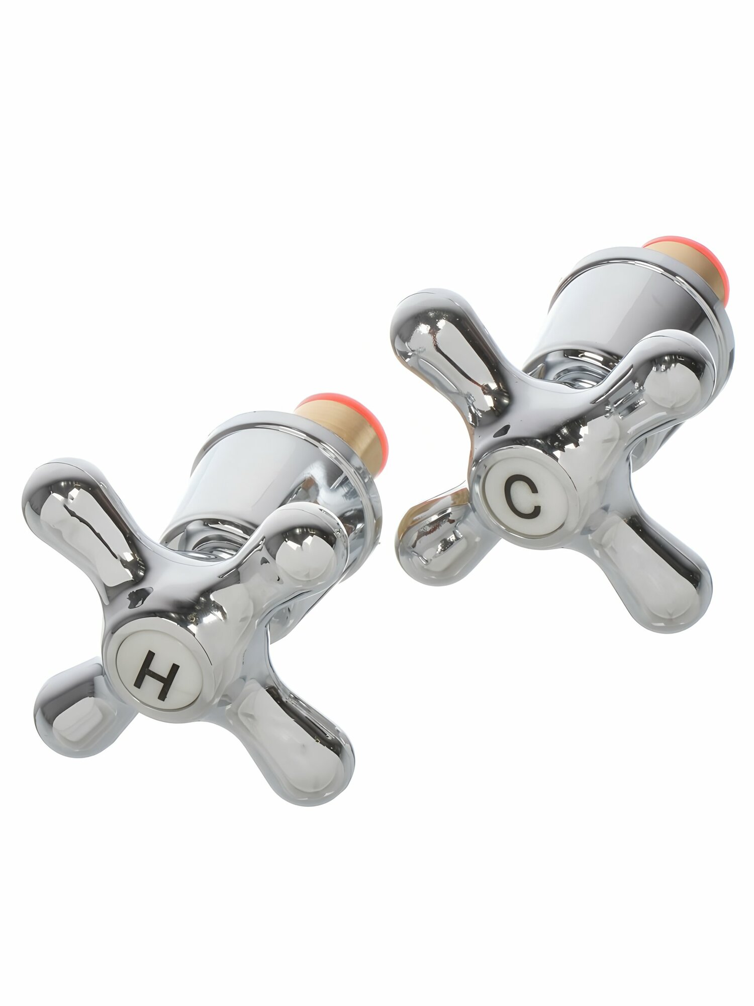 Маховик с кран-буксой керамика, 1/2 ', универсальный, в комплекте 2 шт, индивидуальная упаковка, ComfortFactor, 70166-10