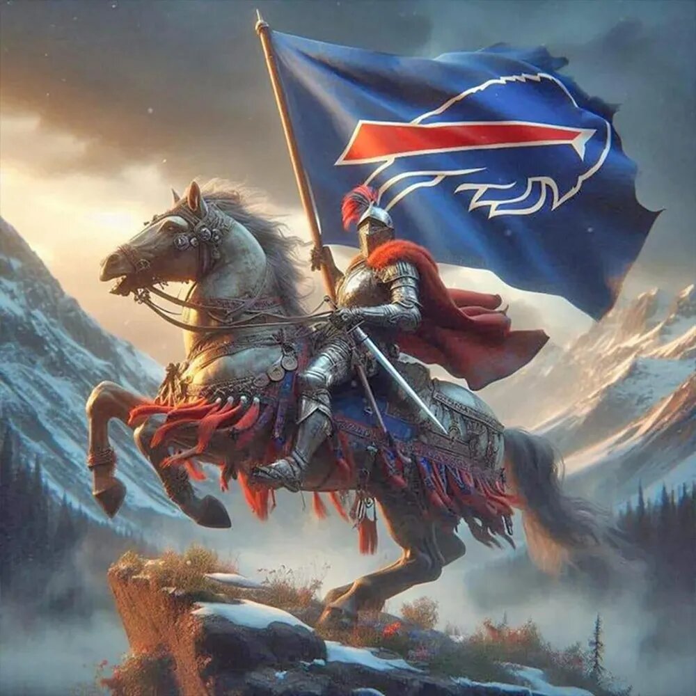 Диамантная картина Буффало Биллс в стиле 5D, 40 40 см, из смолы