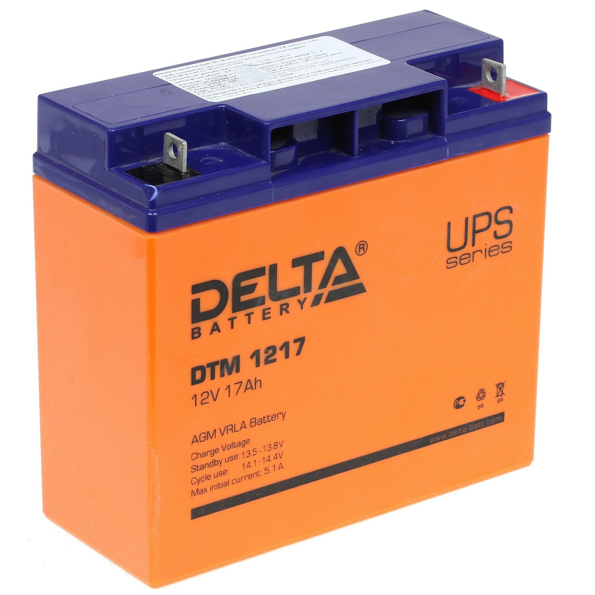 Батарея для ИБП Delta DTM 1217 12B, 17000мАч Свинцово-кислотный