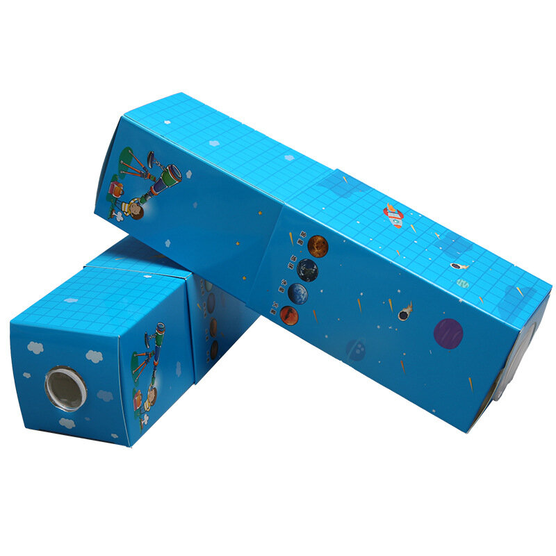 Научные эксперименты STEM для детей, набор для самостоятельной сборки бумажного телескопа (2 шт.) | Создайте свой собственный астрономический проект, обучающие оптические игрушки для исследования космоса для занятий в классе, для детей 7, 8, 9 и 10 л