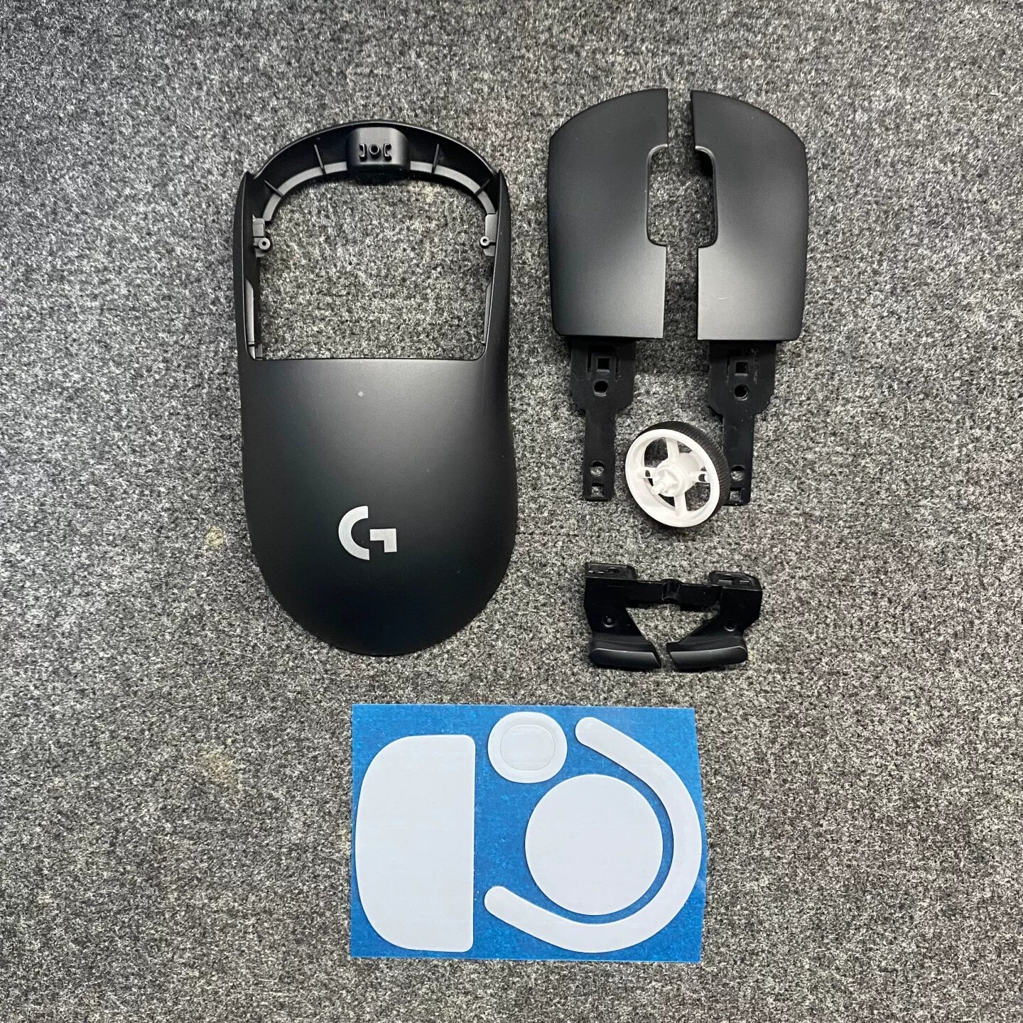 Замена корпуса для мыши Logitech G Pro Wireless Gen 3 черного цвета с боковыми кнопками, кнопками, задней крышкой,
