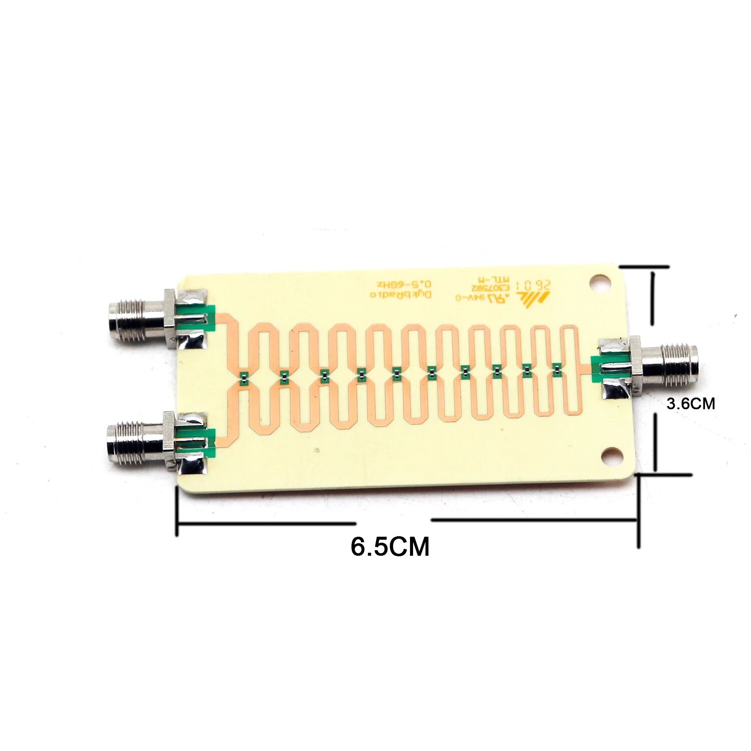 Делитель мощности Wilkinson 500 МГц-6 ГГц 2-х канальный SMA
