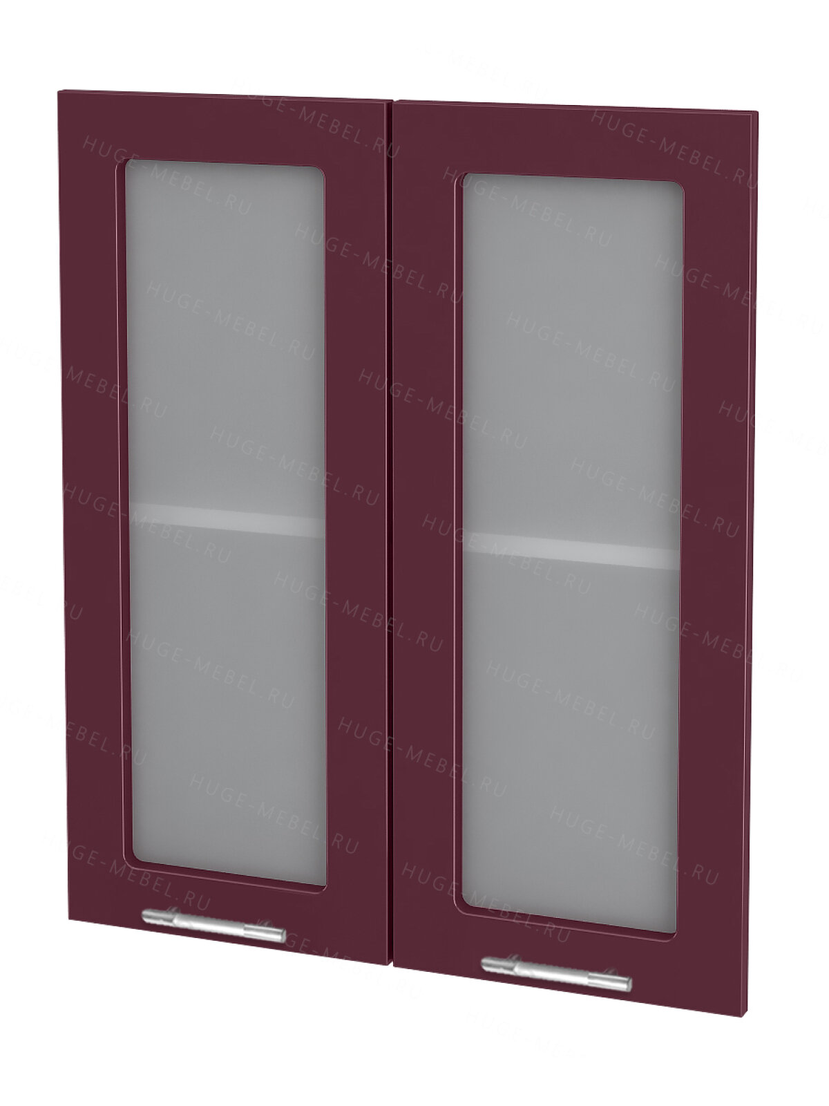 Кухонный фасад Ф-45 бордо глянец (Ксения) Huge Mebel. Ширина 592 Высота 712. Кухонные фасады