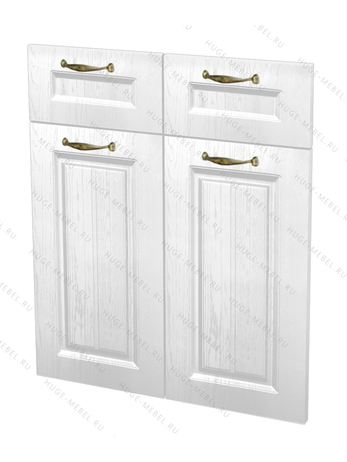 Кухонный фасад Ф-41-М Белый (Мария) Huge Mebel. Ширина 592 Высота 708. Кухонные фасады