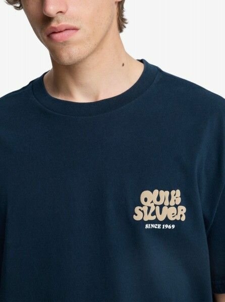 Футболка Quiksilver, размер S, синий — фото 1
