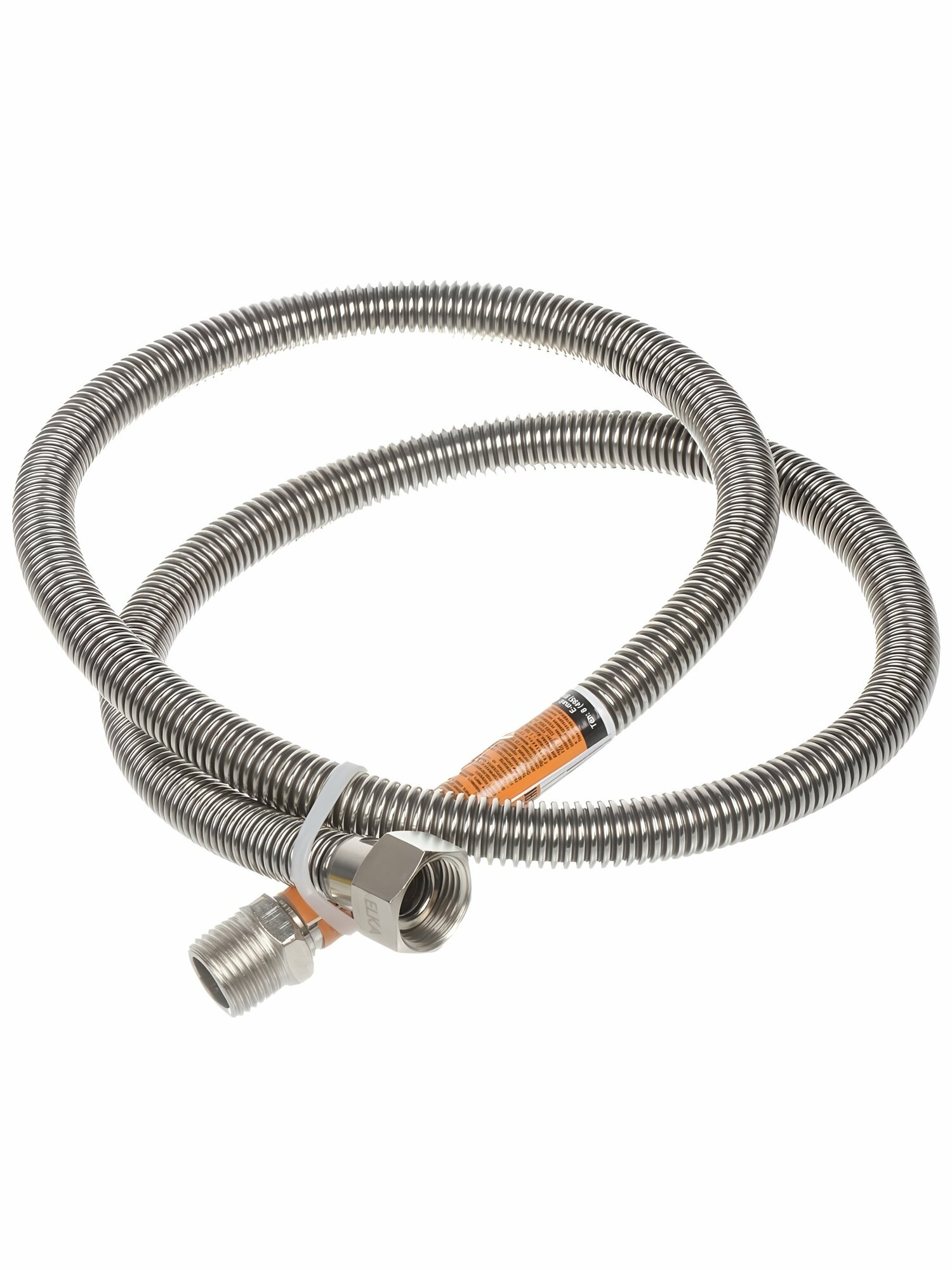 Подводка для газа ELKA 1/2' х 1.2 м, сильфонная, г-ш, гибкий шланг для газовой плиты и котла