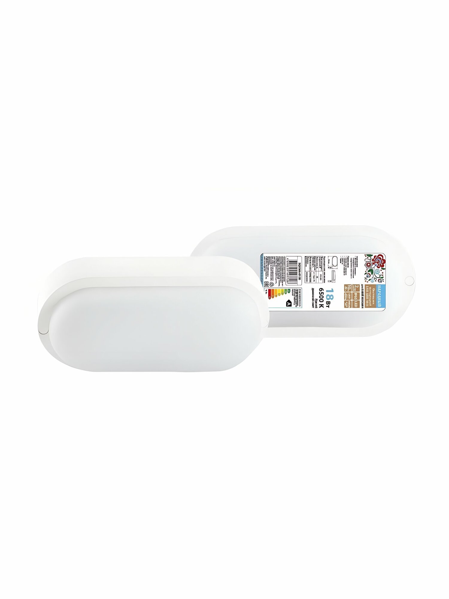 Светильник светодиодный TDM Electric ДПП 3801 Народный 18 Вт 6500 К IP65 овальный настенно-потолочный белый SQ0366-0150