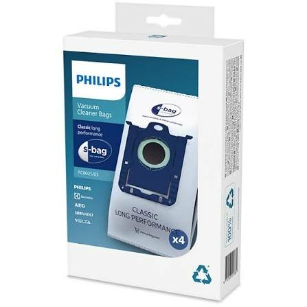 Аксессуары для пылесосов Philips Мешки для сбора пыли Philips FC8021/03 Classic Long Performance, 4 шт
