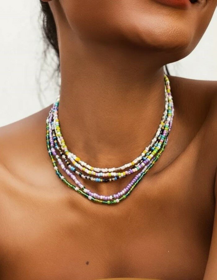 Чокер, бисер, комплект