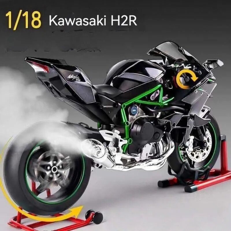 Модель мотоцикла 1:18 Кавасаки Ниндзя H2 R