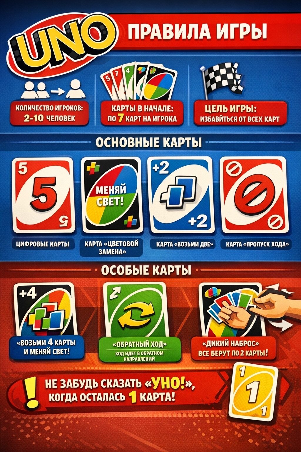 Игральные карты shoptronic UNO, для взрослых и детей, красные — фото 1