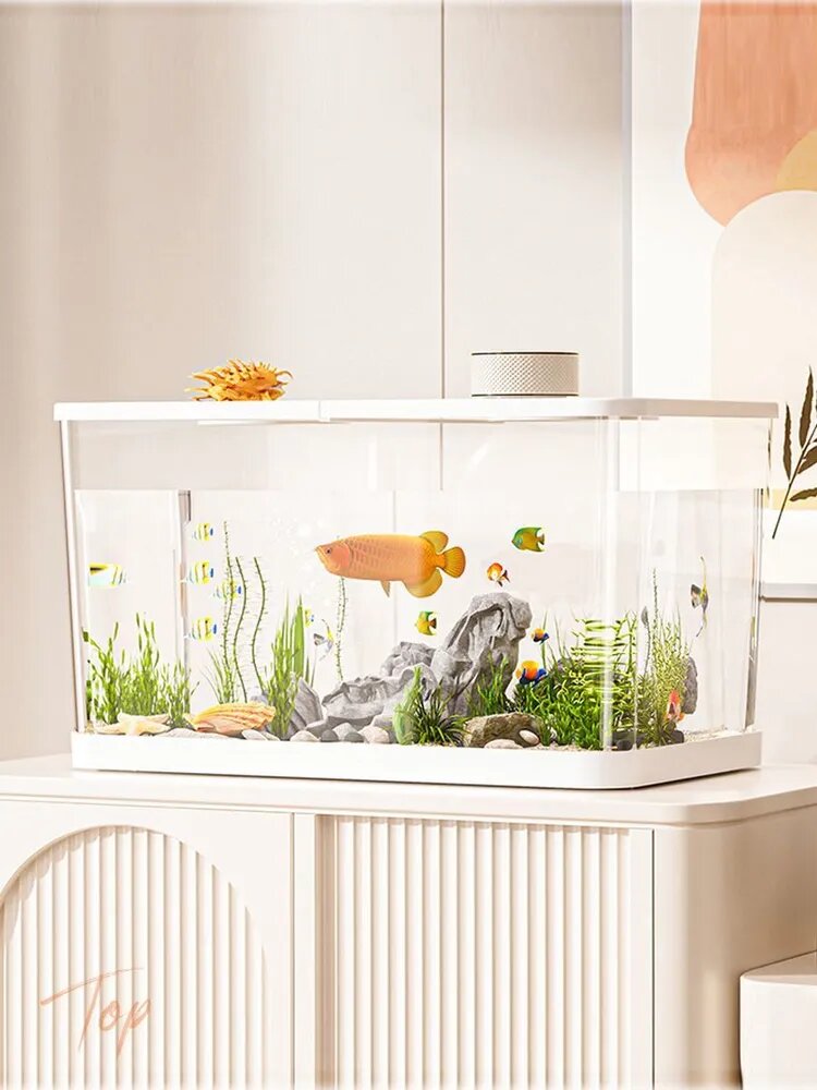 Пластиковый акватеррариум для рыб и рептилий, 2 л, 38x23x22 см, слоновая кость — фото 1