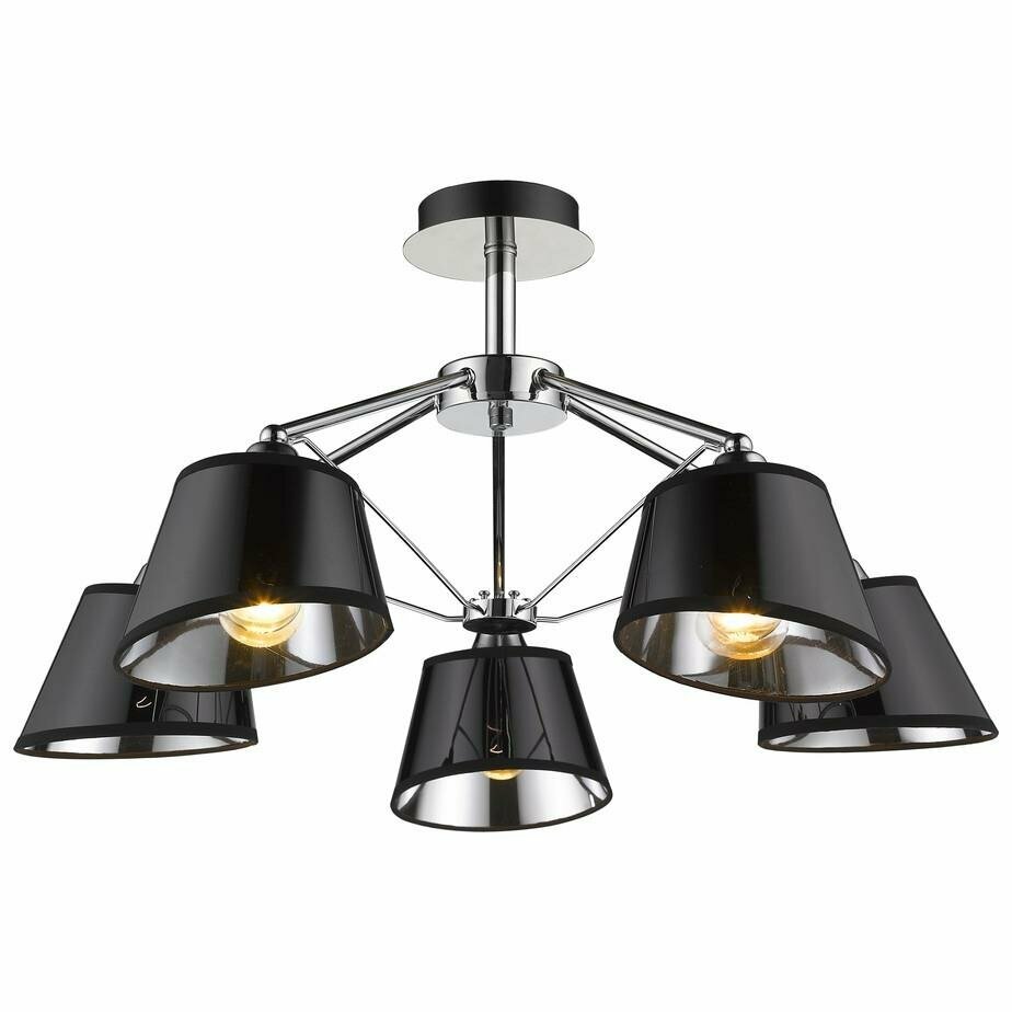 Потолочная люстра Velante 296, 2 лампы, E27, 300 Вт, 220 В, черный, пластик, металл