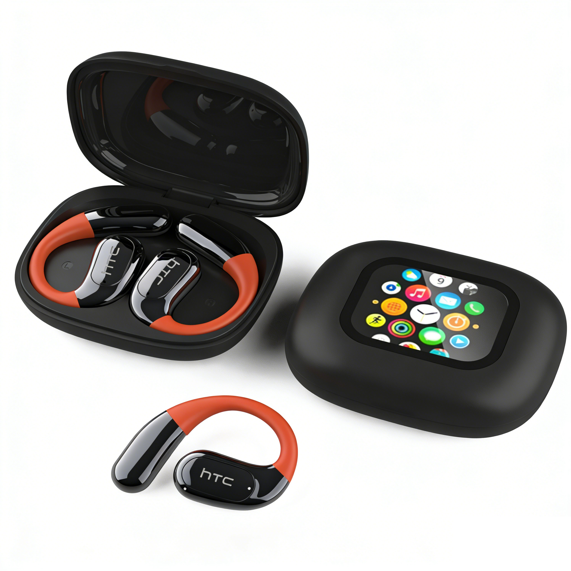 HTC NE27 black AI Bluetooth-гарнитура Amazon server с интеллектуальным шумоподавлением, черная