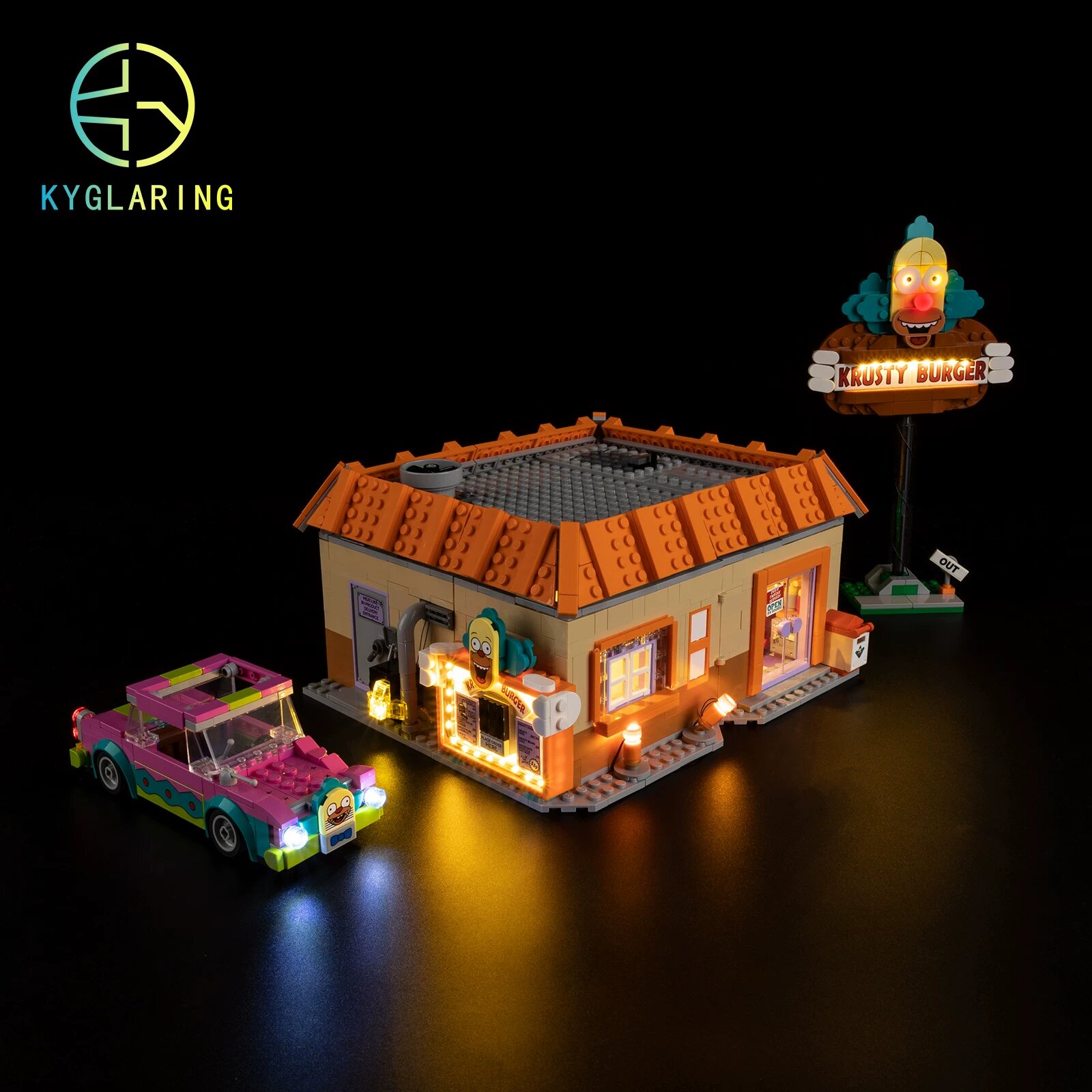 Классическая светодиодная световая система для Lego 10352 «Ресторан Крусти Бургер» Симпсонов, 10 ламп для сборки и