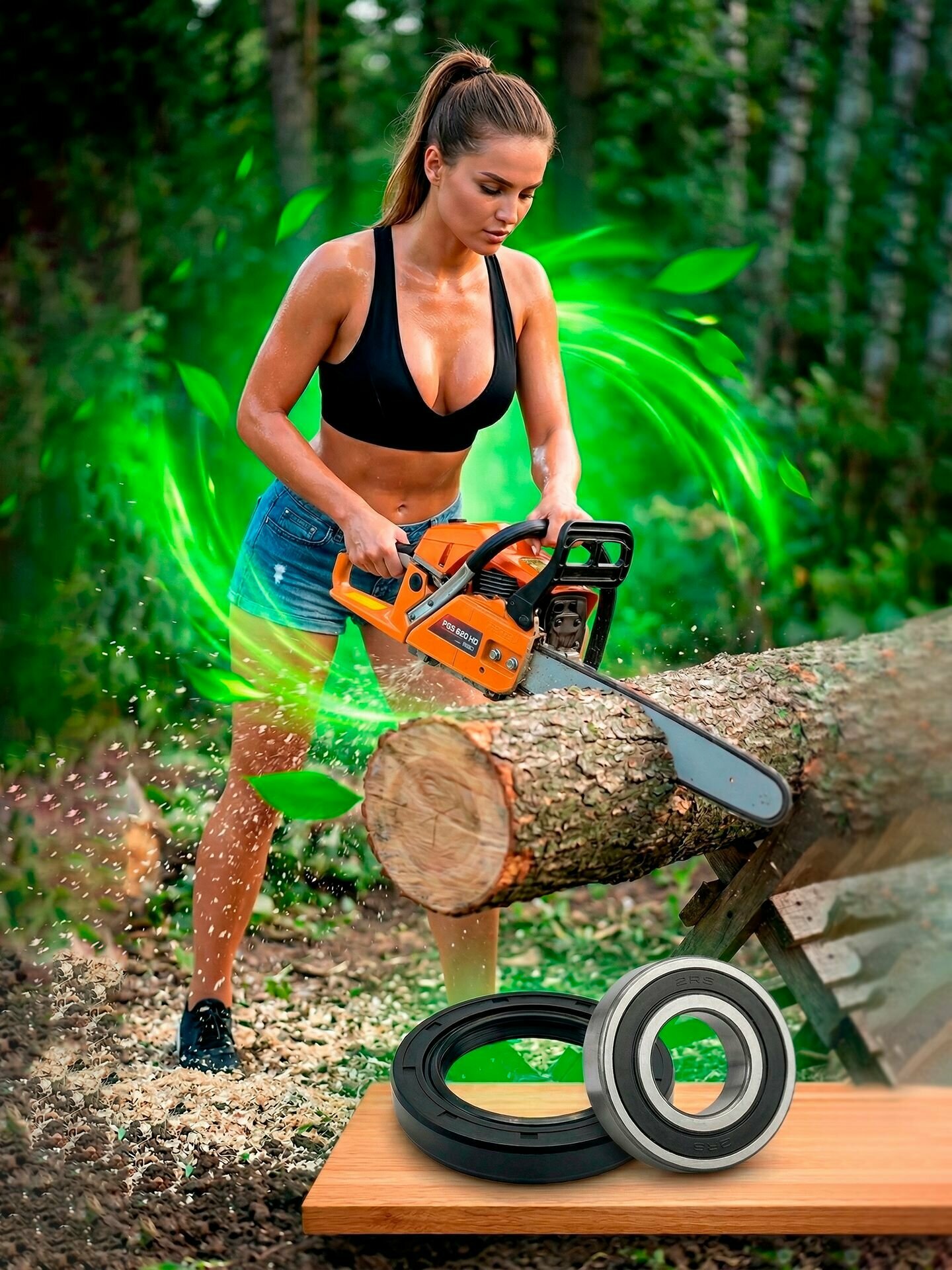 Комплект подшипников и сальников коленвала для STIHL MS 170/180 4 шт. ремкомплект коленчатого вала бензопилы