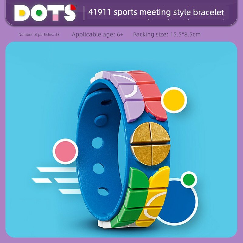 Браслет в спортивном стиле DOTS для девочек - Коллекция Lego Dot, активный дизайн, 1 шт