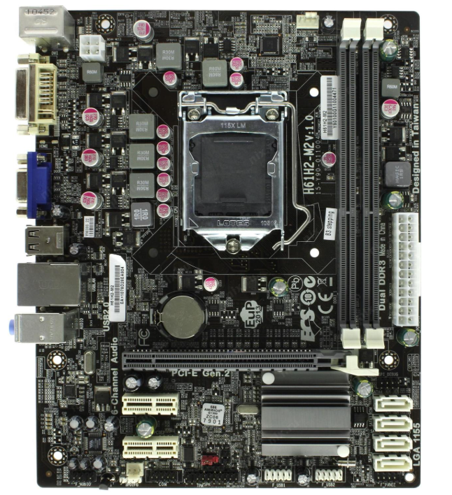 Материнская плата S-1155 ECS H61H2-M6 V:2.0 H61/PCI-E/2xDDR3/GbLAN/Sb/VGA/DVI-D/mATX