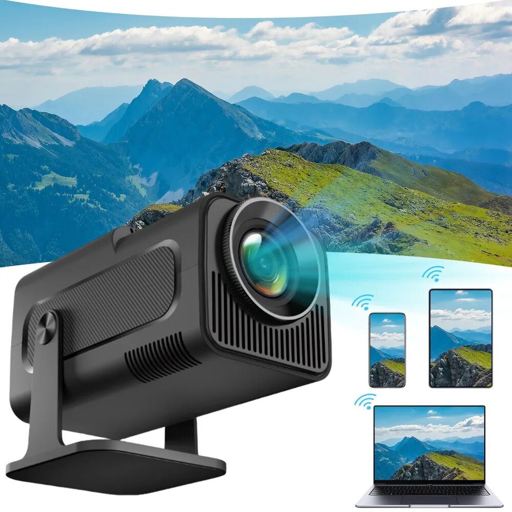 Проектор HY320mini DLP, LED, HDMI, USB, 16:9, Wi-Fi, Bluetooth, Android TV