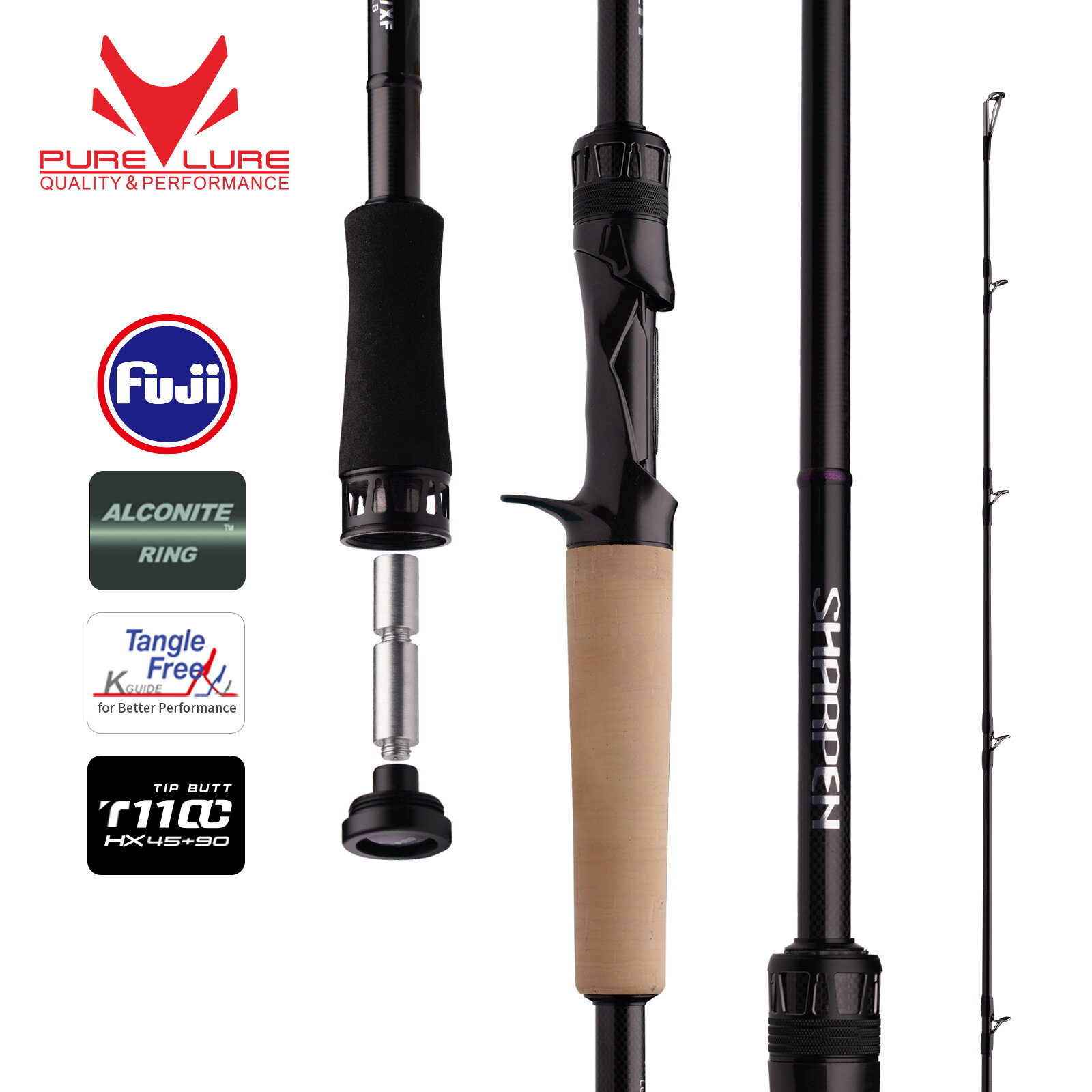RH PRO-612XHC-XF Кастинг purelure Sharpen Pro рабочая длина: 185см до 32гр