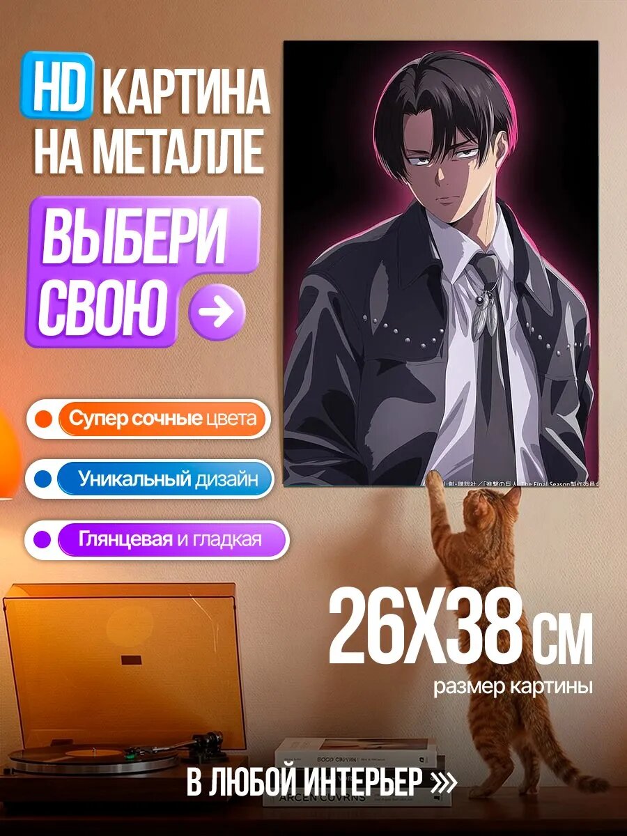 Картина на HD металле Леви Аккерман