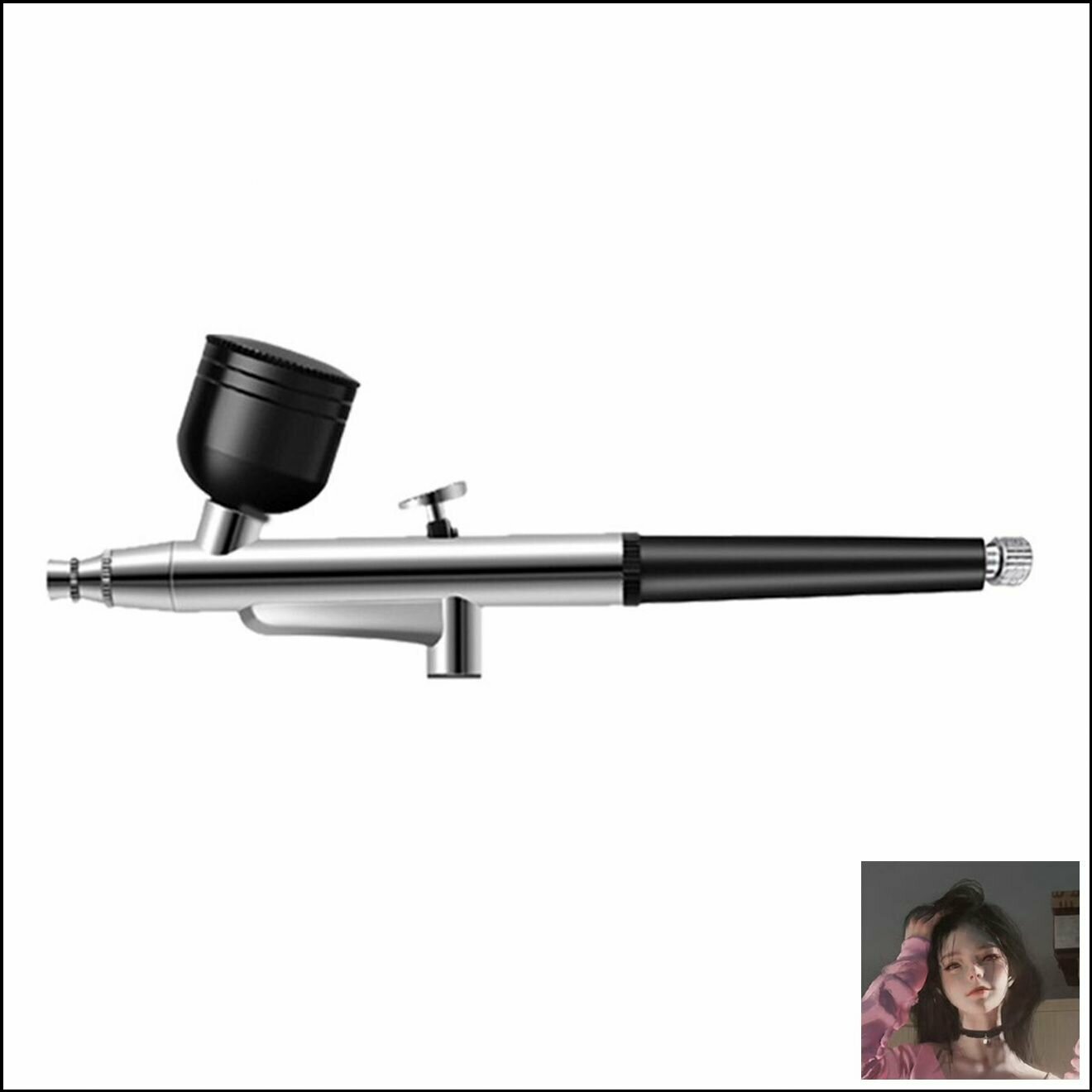 Аэрограф одинарного действия, сопла 0,3 мм, аэрограф-распылитель, черный