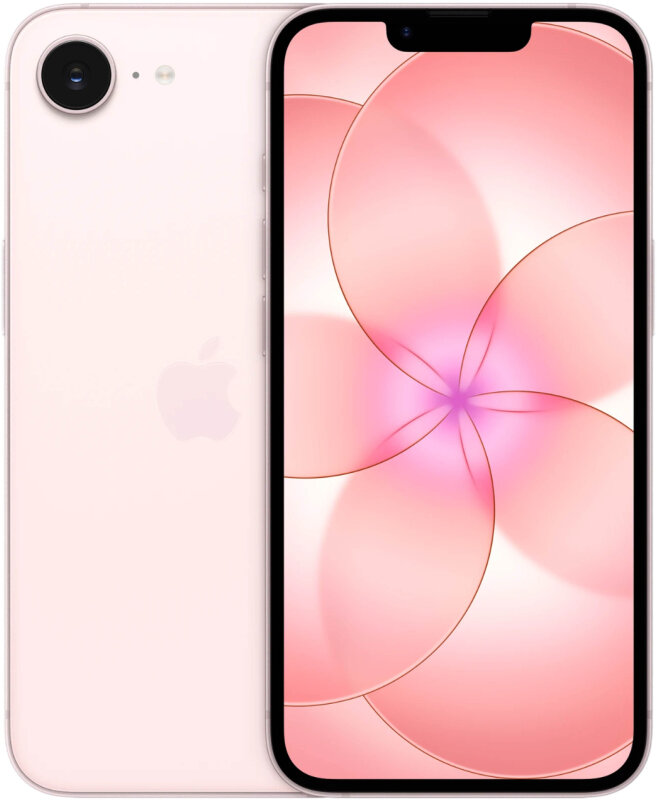 Смартфон Apple iPhone 17е, 8/256GB, розовый, несъемная батарея, камера 12 Мп