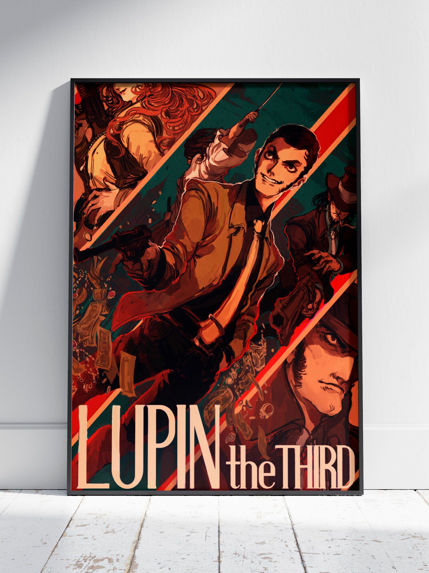 Плакат на стену для интерьера Люпен III (Lupin III 10) - Постер по аниме и манге формата A3 (30x42 см)