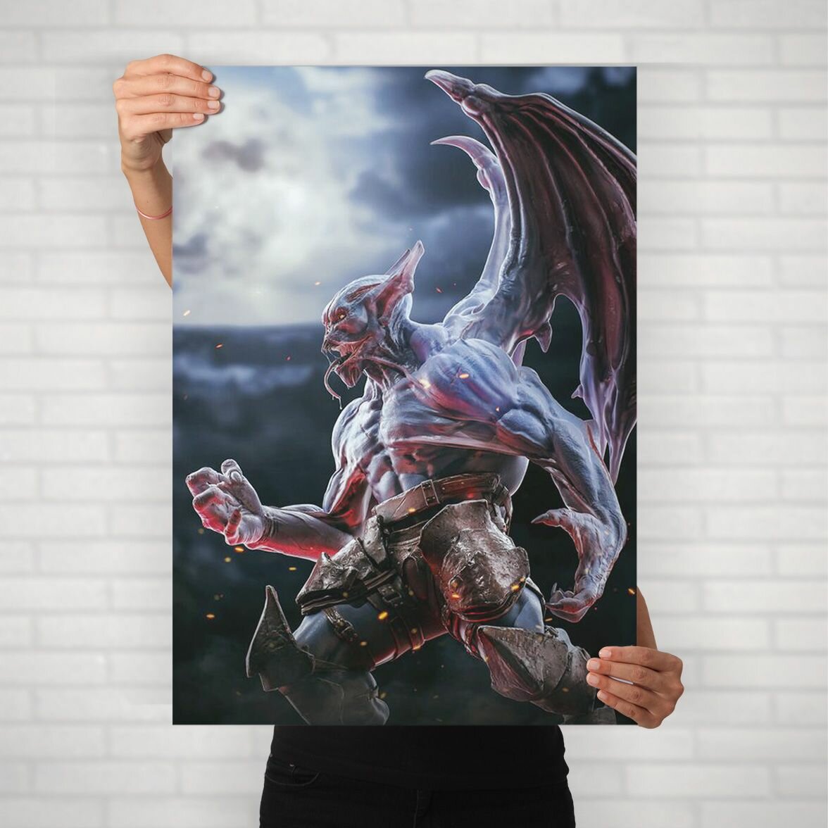 Плакат на стену для интерьера Dota 2 (Night Stalker 3) - Постер по игре формата A2 (42х60 см)