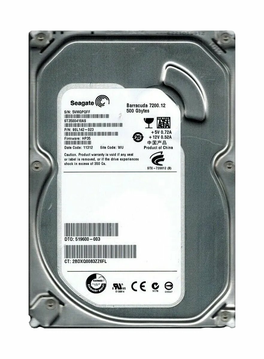 Жесткий диск HP 500Gb 7200 SATAII 3.5" HDD 519600-003