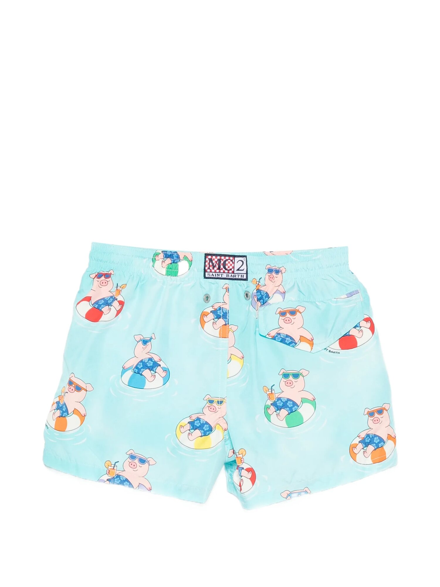 Шорты для плавания MC2 Saint Barth Jean Lighting drawstring swim shorts, размер 12 мес, синий — фото 1