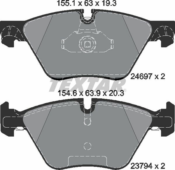 2469703 Колодки тормозные BMW 10- перед.