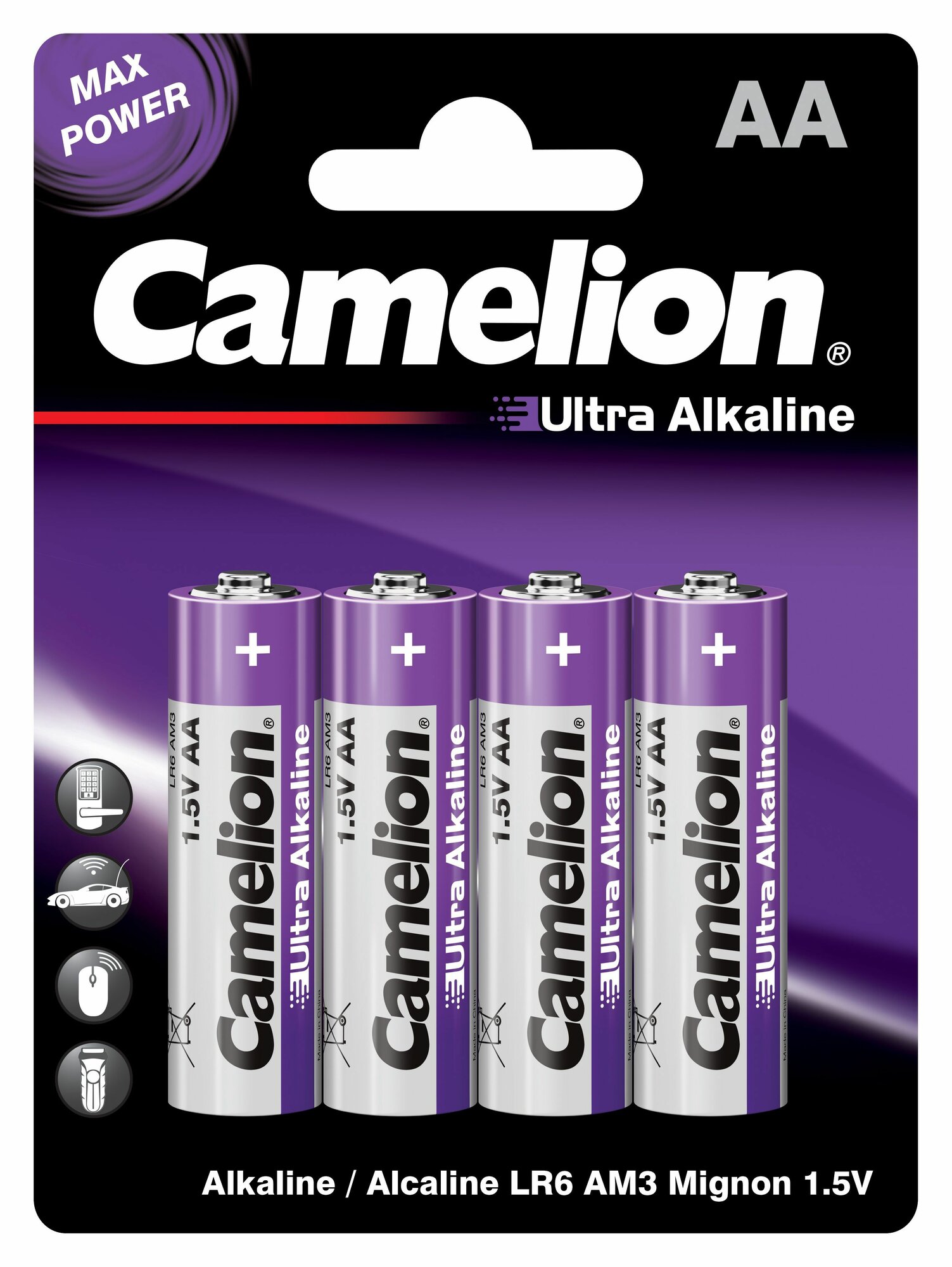 Батарейки АА пальчиковые / Camelion / AA 1,5V щелочные, 4 шт.
