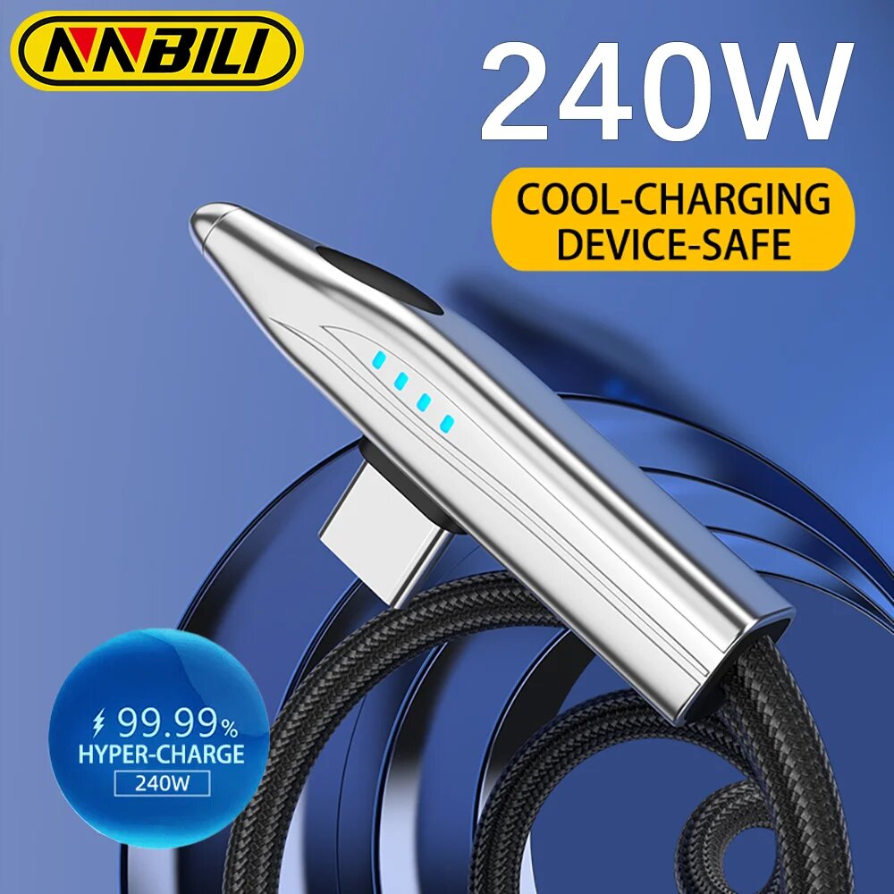 65W C-C кабель, 1.8м, серый