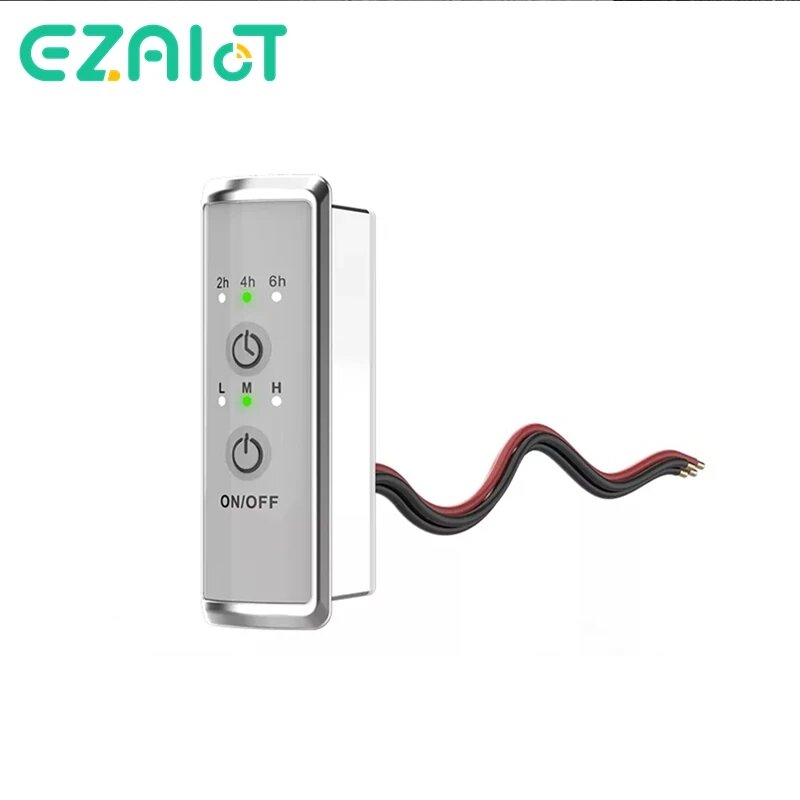 Настенный таймер EZAIOT, серый, Silver, 2/4/6h, L/M/H