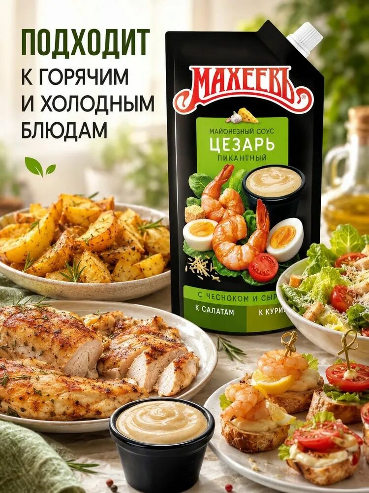 Соус Махеевъ Цезарь пикантный 200 г для салатов
