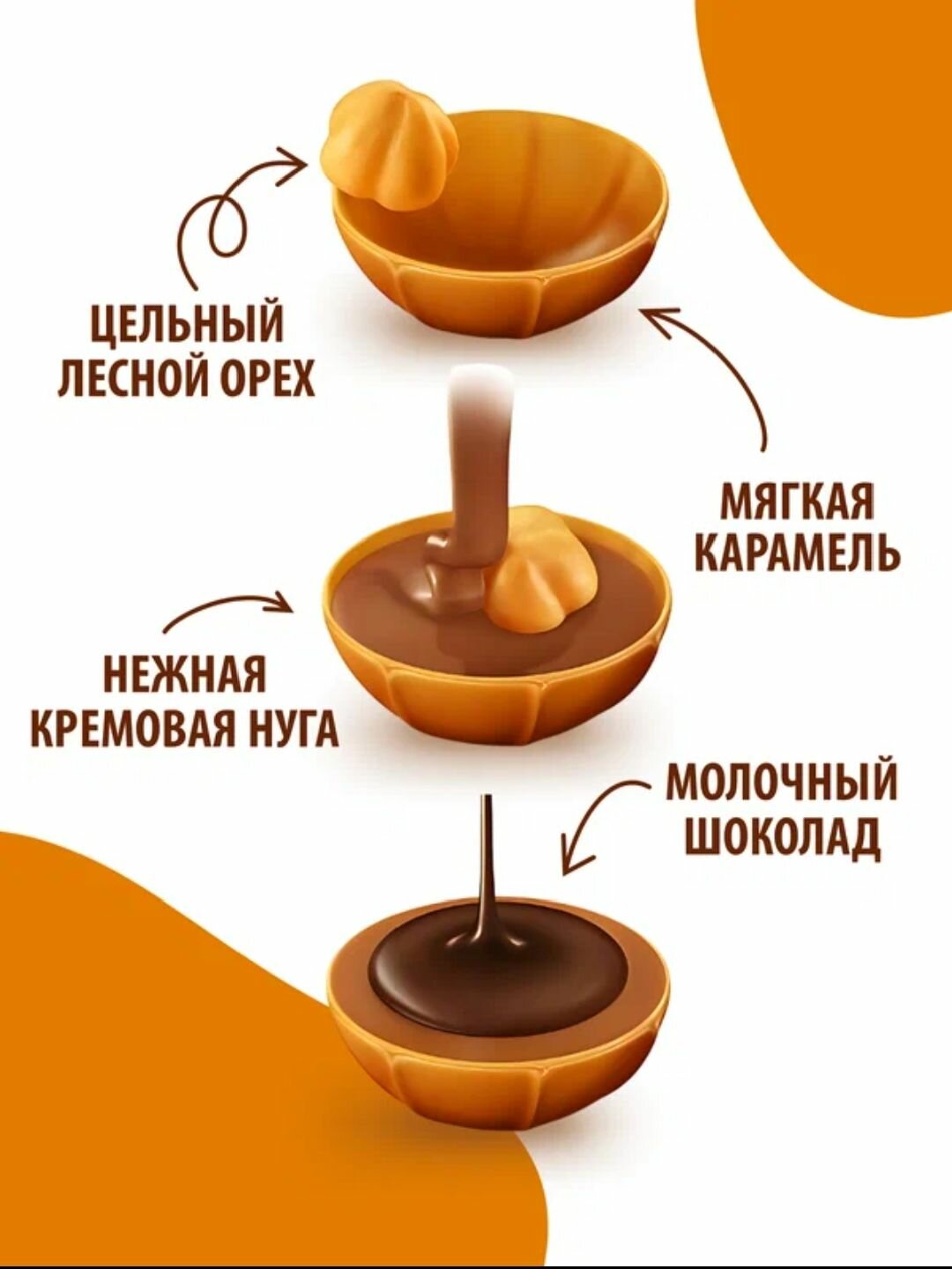 Конфеты Toffifee, с карамельной глазурью, лесной орех, в карамели, 125 г — фото 1