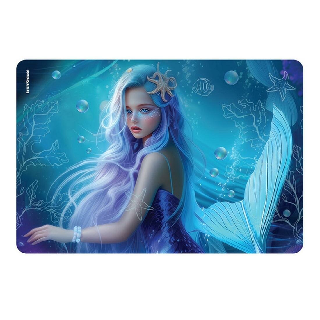 Подкладка ErichKrause "Aquamarine", для черчения, пластик, синяя, 43x29 см