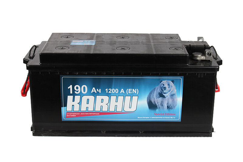 Аккумуляторная батарея KARHU 6СТ190 болт (+справа)