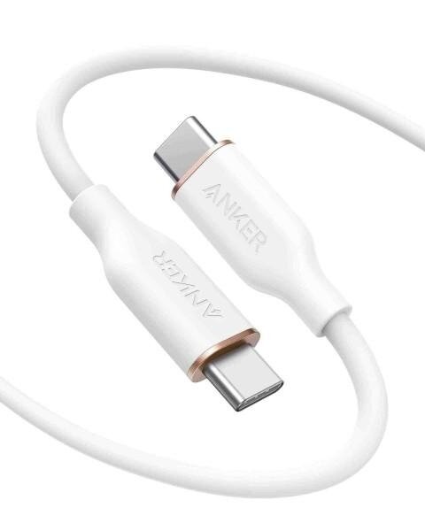 Кабель Anker PowerLine Flow USB-C to USB-C 100W 0.9м, белый