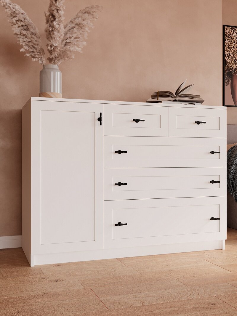 Комод Билли Хелена Billy по мотивам Икея Ikea - 5 120x50x90 однодверный с 5 ящиками
