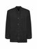 Куртка Officine Generale Soren mandarin-collar button-up jacket, размер 46, blac...