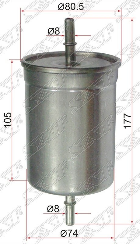 Фильтр топливный SAT ST-1J0201511A Audi A3 96-03, A4 00-09